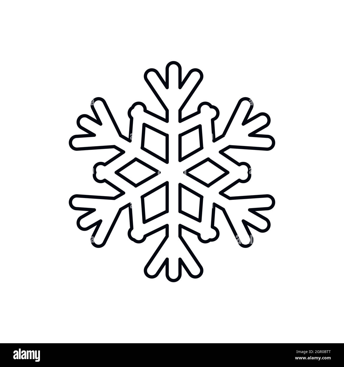 Snowflake icon, outline style Stock Vector Image & Art - Alamy