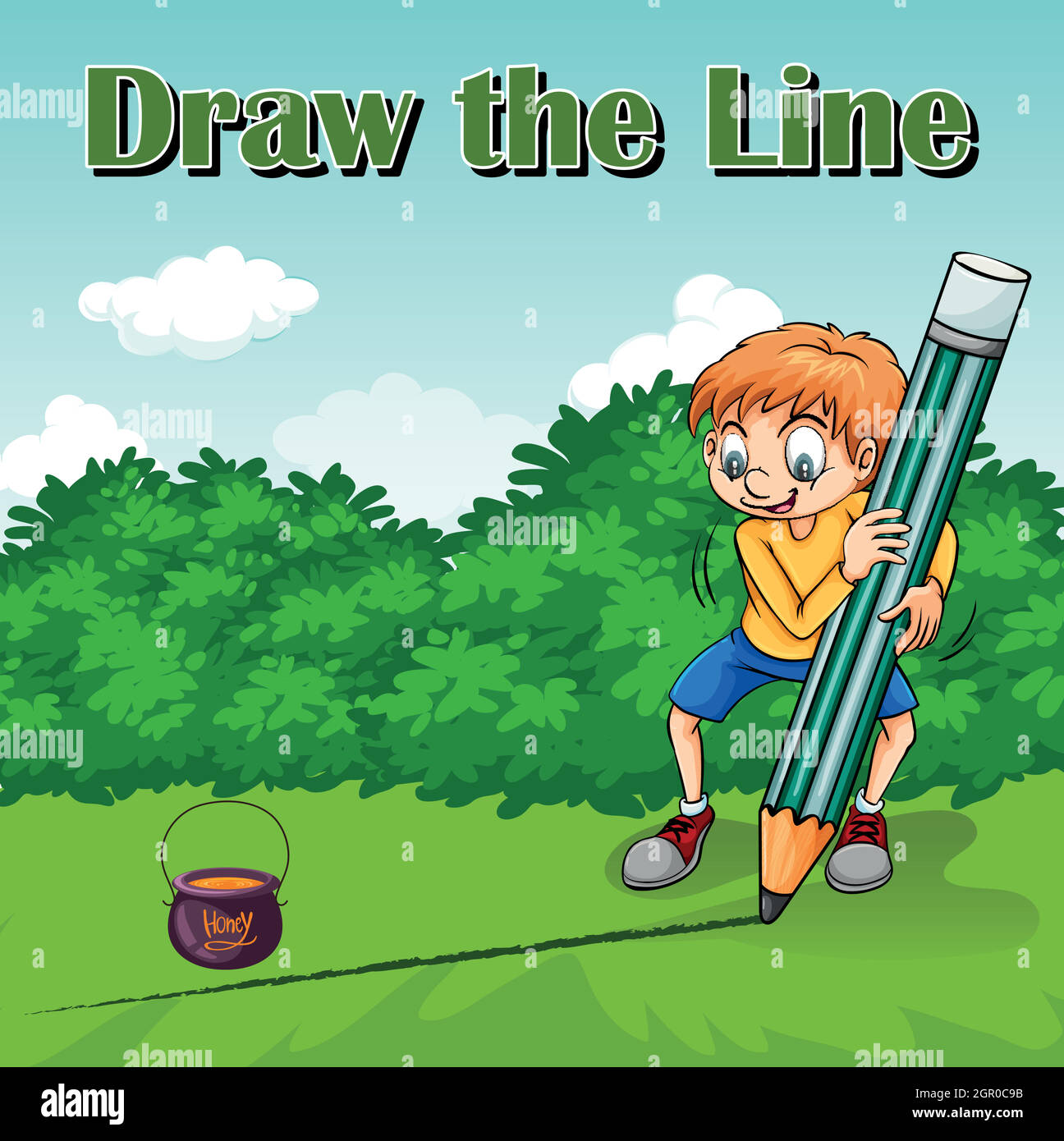 Idiom poster for draw the line Stock Vector Image & Art - Alamy