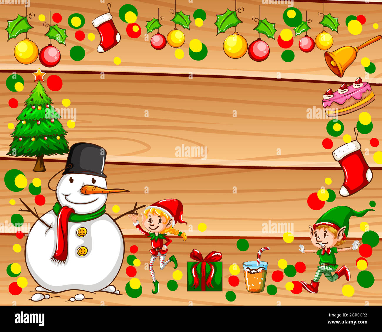 Winter theme border Stock Vector Images - Alamy