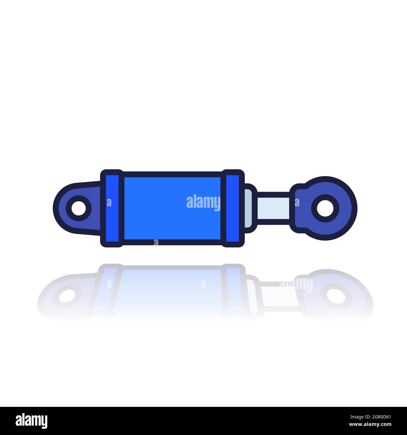 Hydraulic cylinder icon with outline Stock Vector Image & Art - Alamy