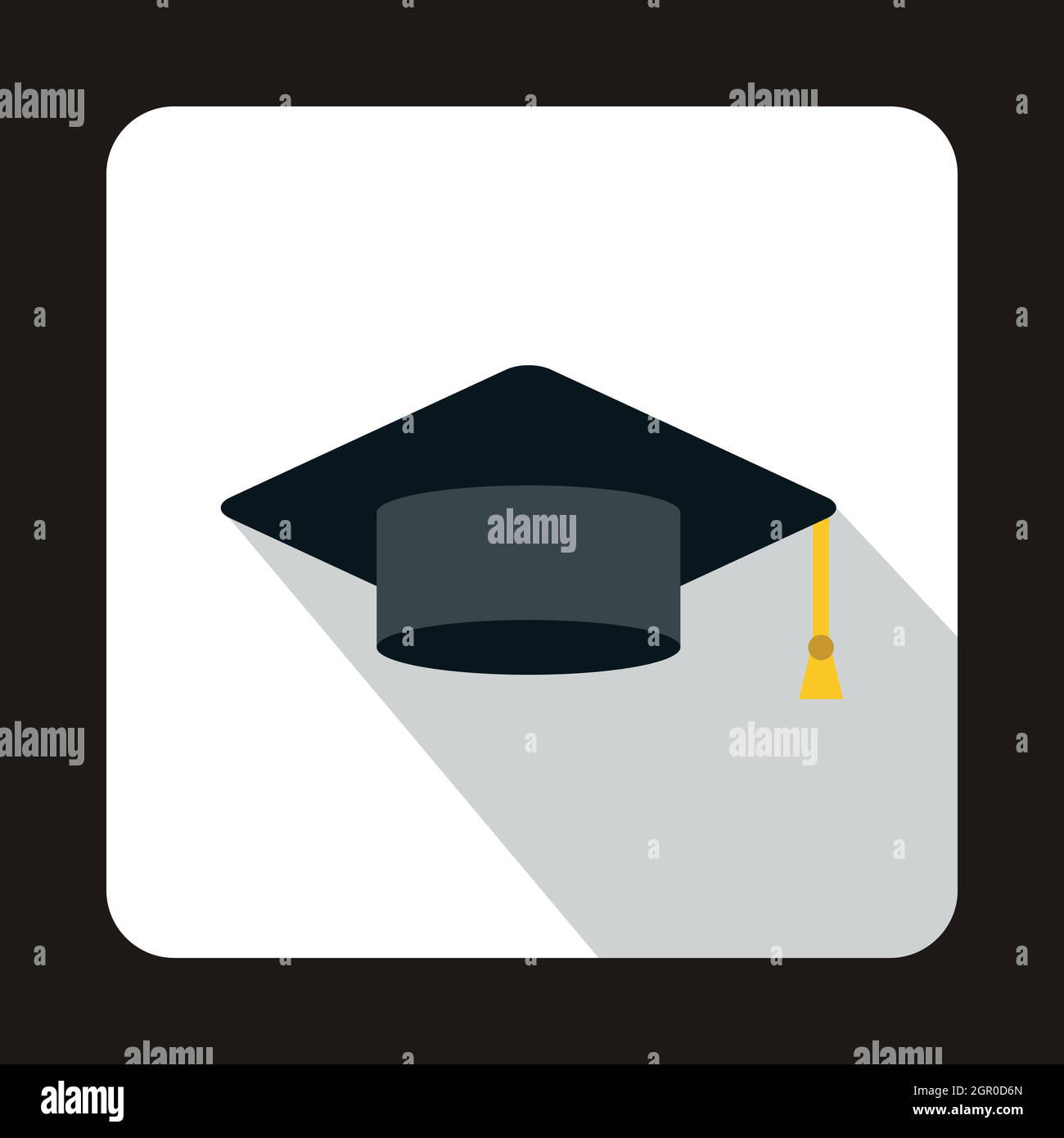 Graduation cap icon, flat style Stock Vector Image & Art - Alamy