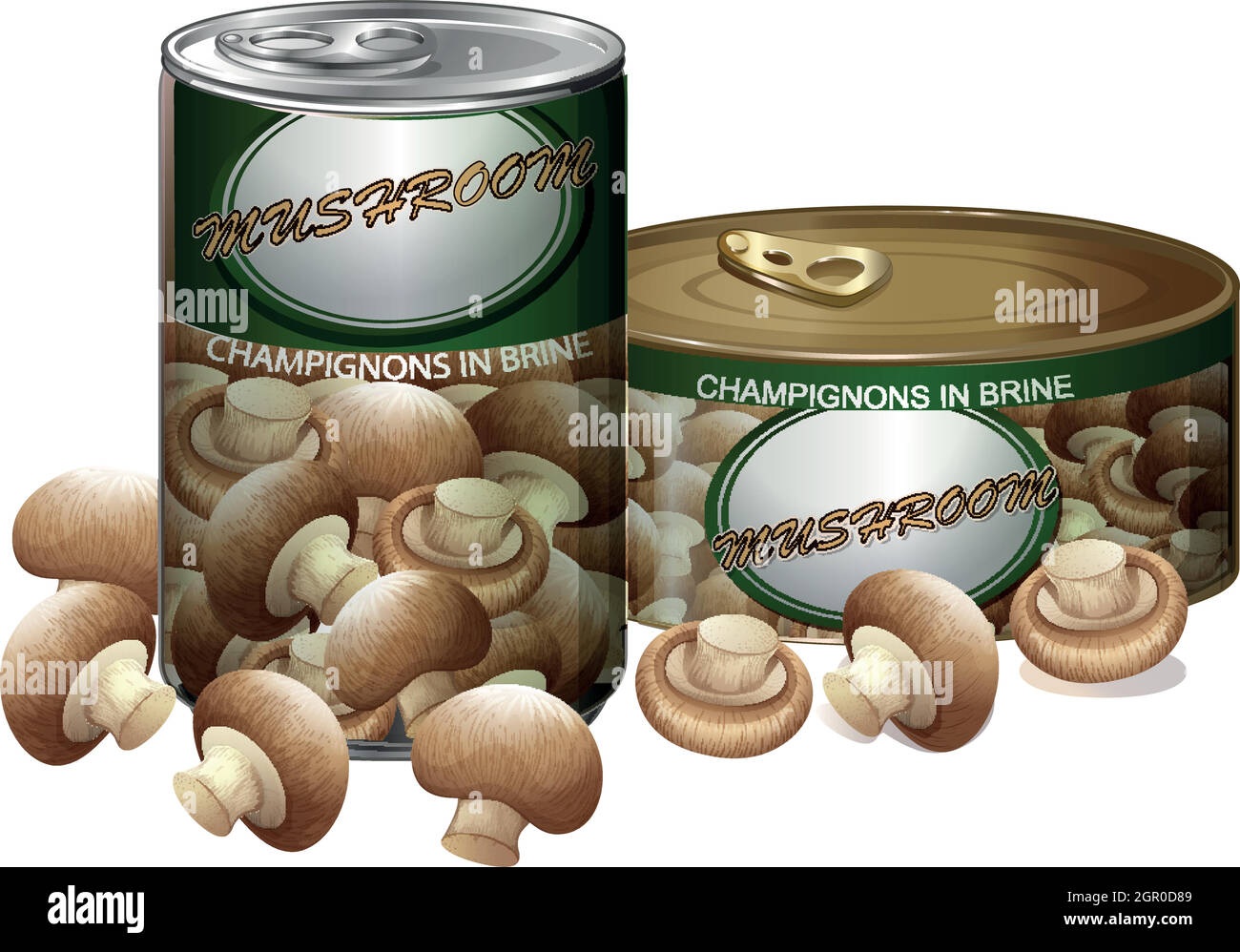 Mushroom in aluminum can Stock Vector Image & Art - Alamy