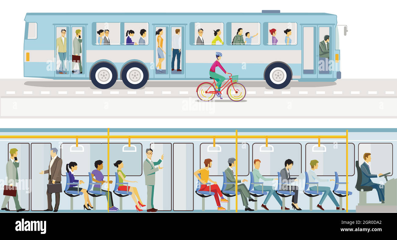 Public transportation in city Stock Vector Images - Alamy