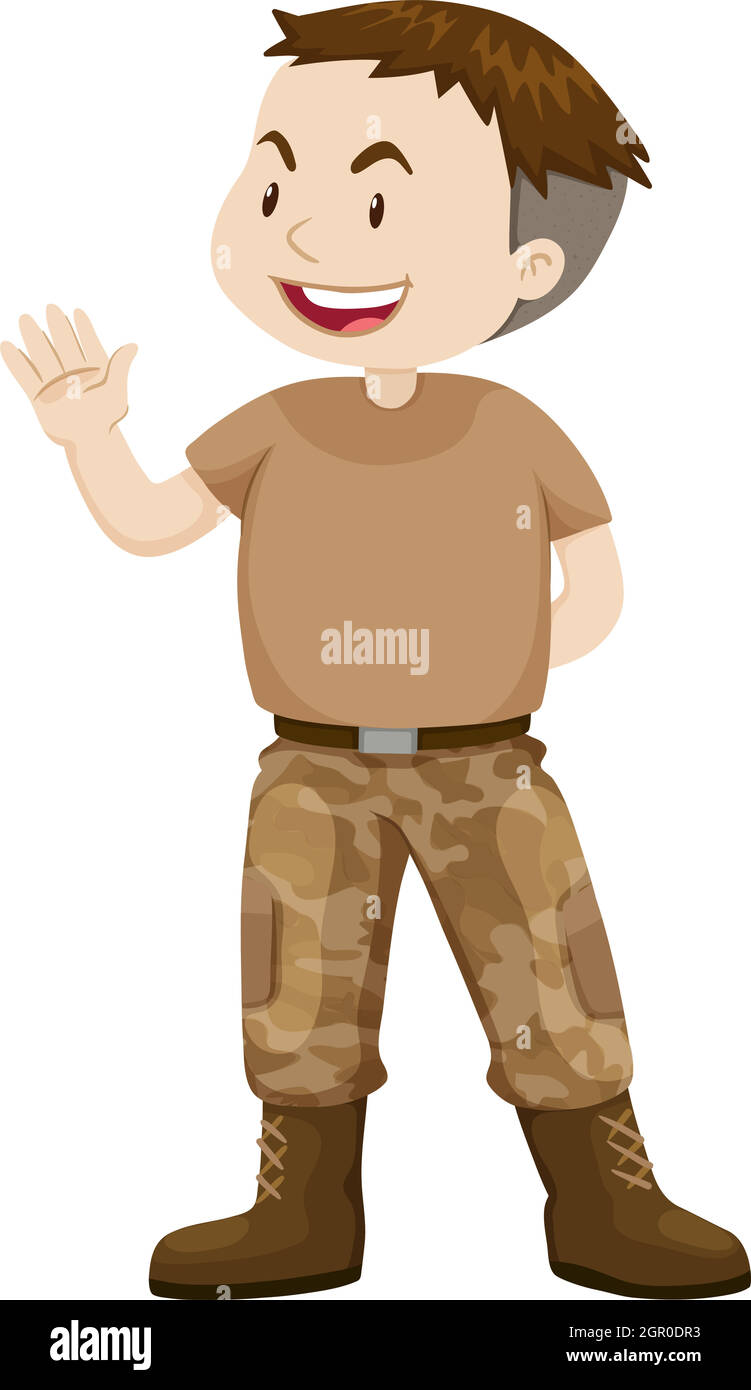 Soldier in brown uniform Stock Vector Image & Art - Alamy