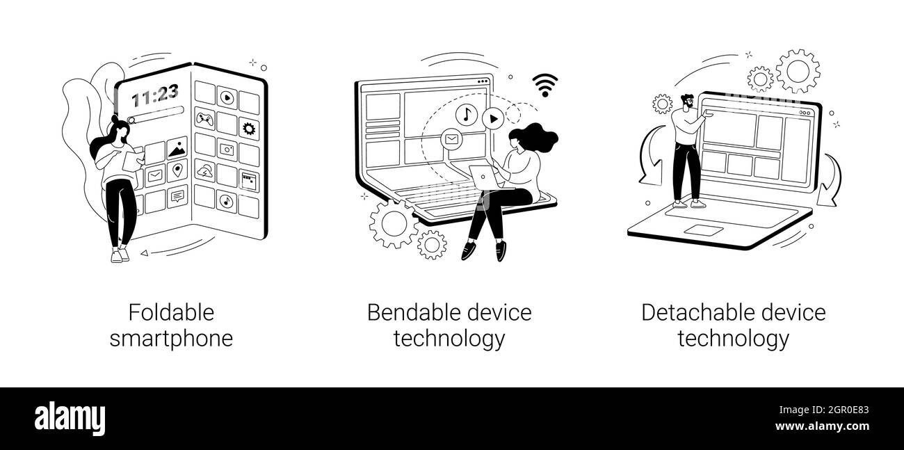 Modern electronics abstract concept vector illustrations Stock Vector ...