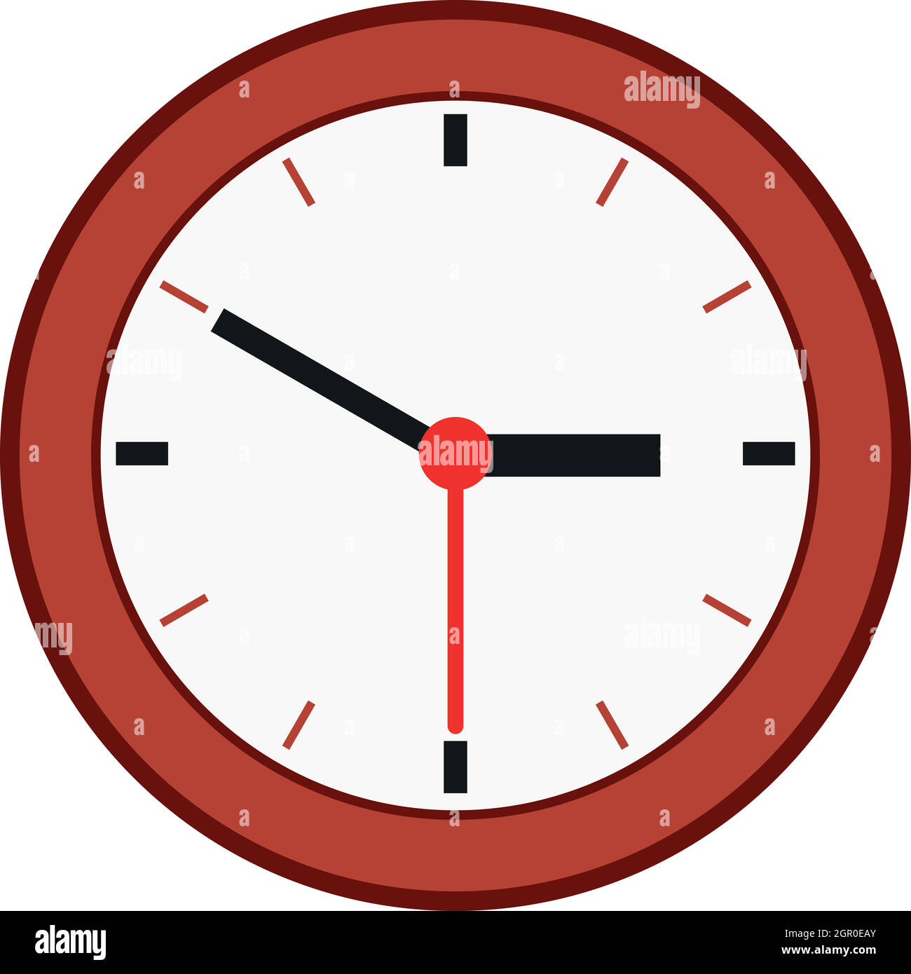 Wall clock icon in flat style Stock Vector Image & Art - Alamy