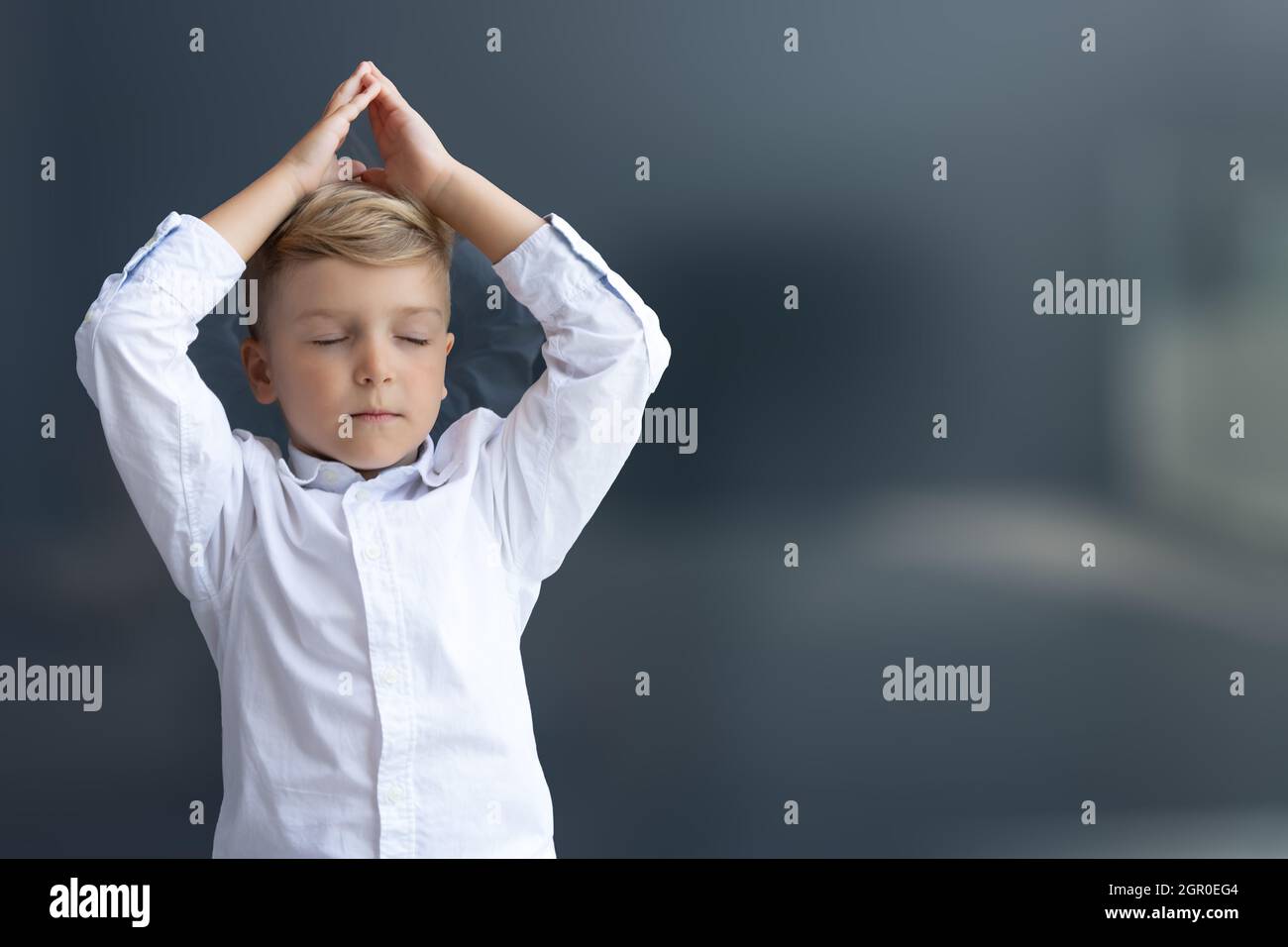 Child arms up prayer hi-res stock photography and images - Alamy