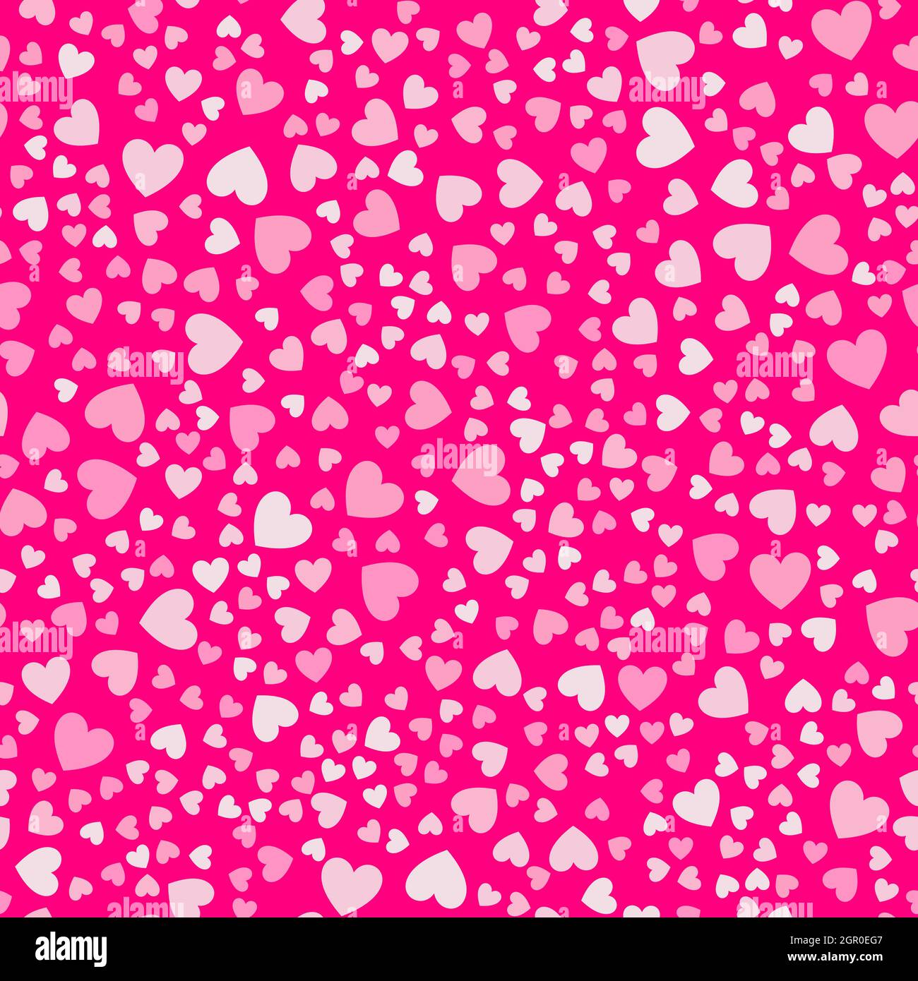 Cute little hearts in seamless pattern. Small heart shapes in different ...