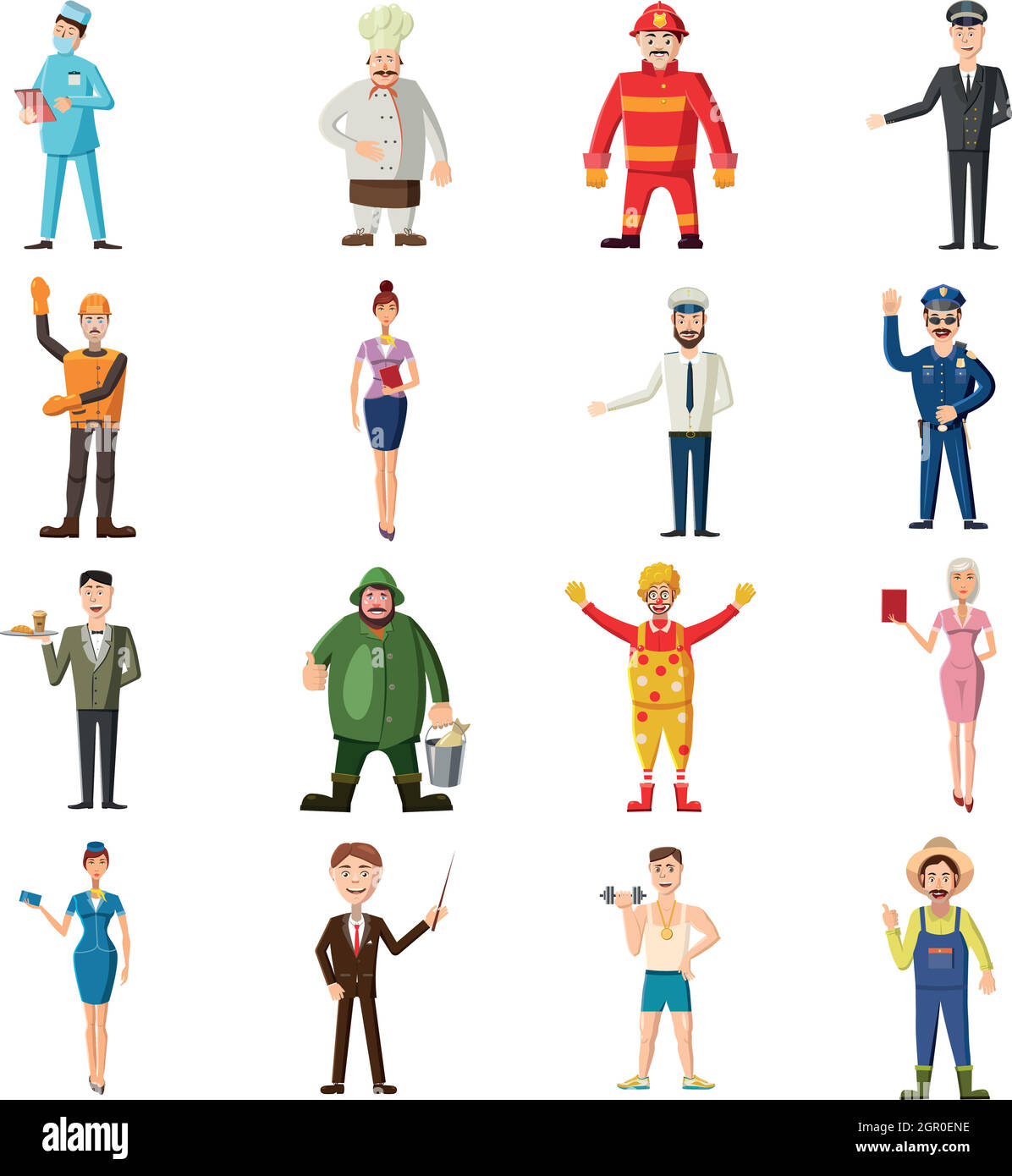 Cartoon illustration professional people occupations Stock Vector ...