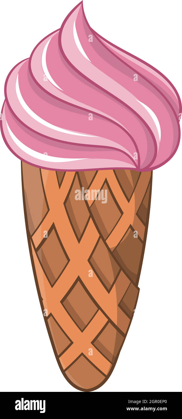Cartoon ice cream waffle Stock Vector Images - Alamy