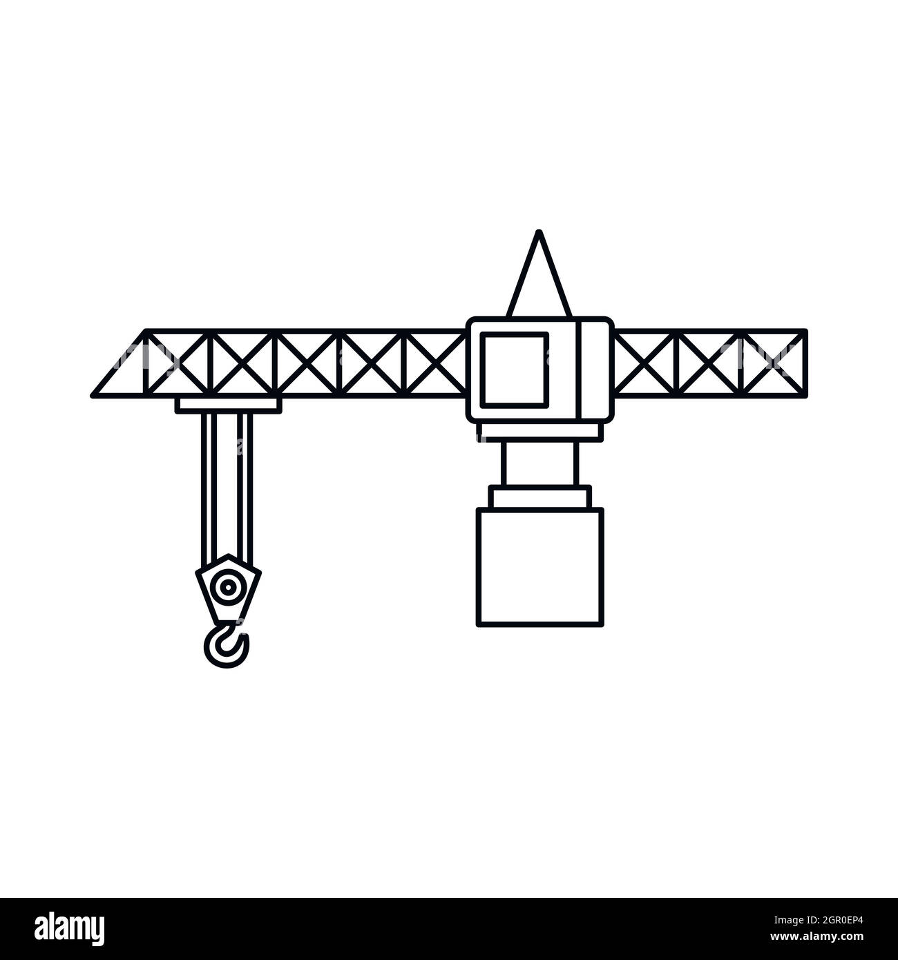 Crane lifting machine outline Stock Vector Images - Alamy