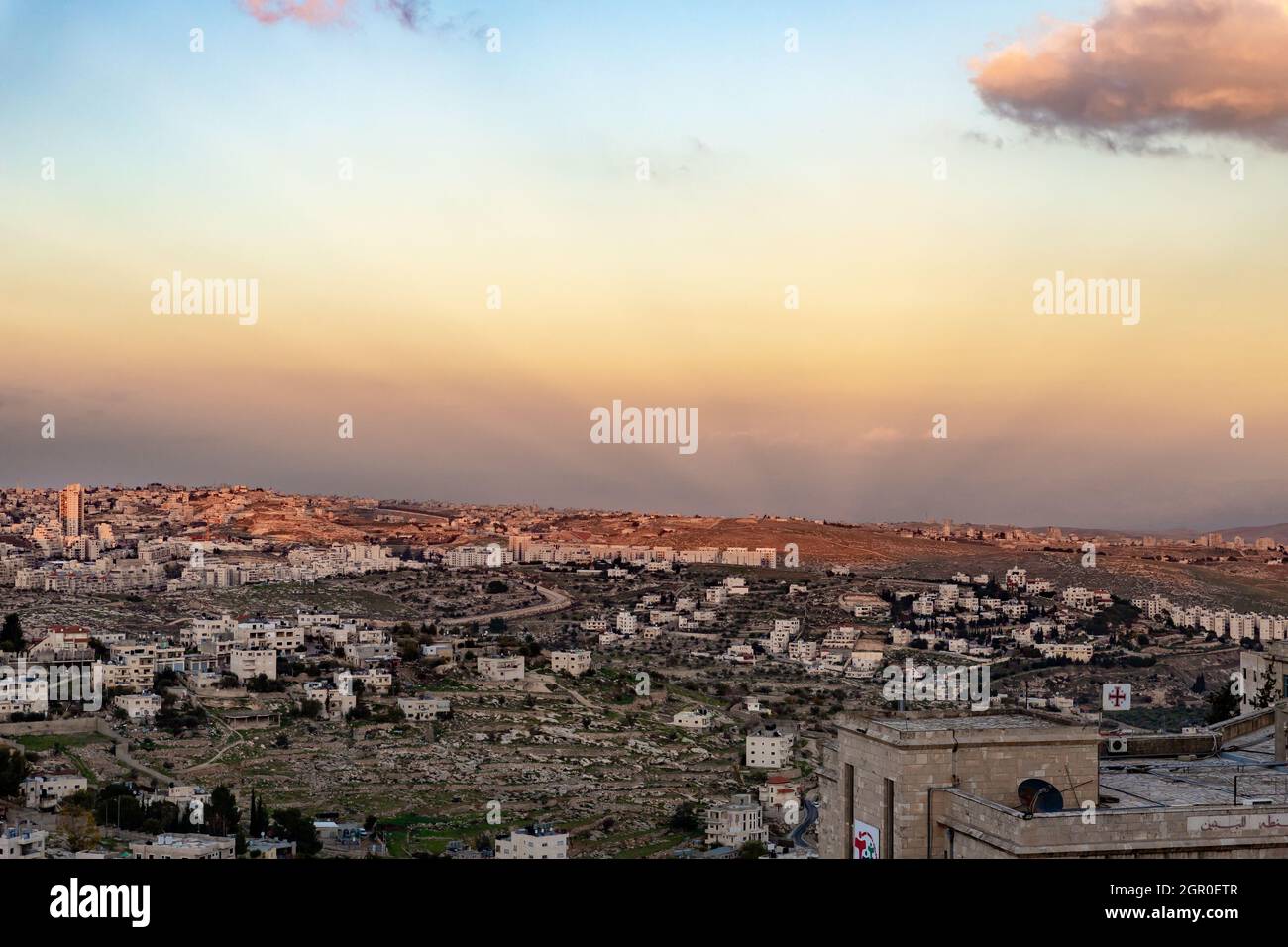 Bethlehem landscape sunset hi-res stock photography and images - Alamy