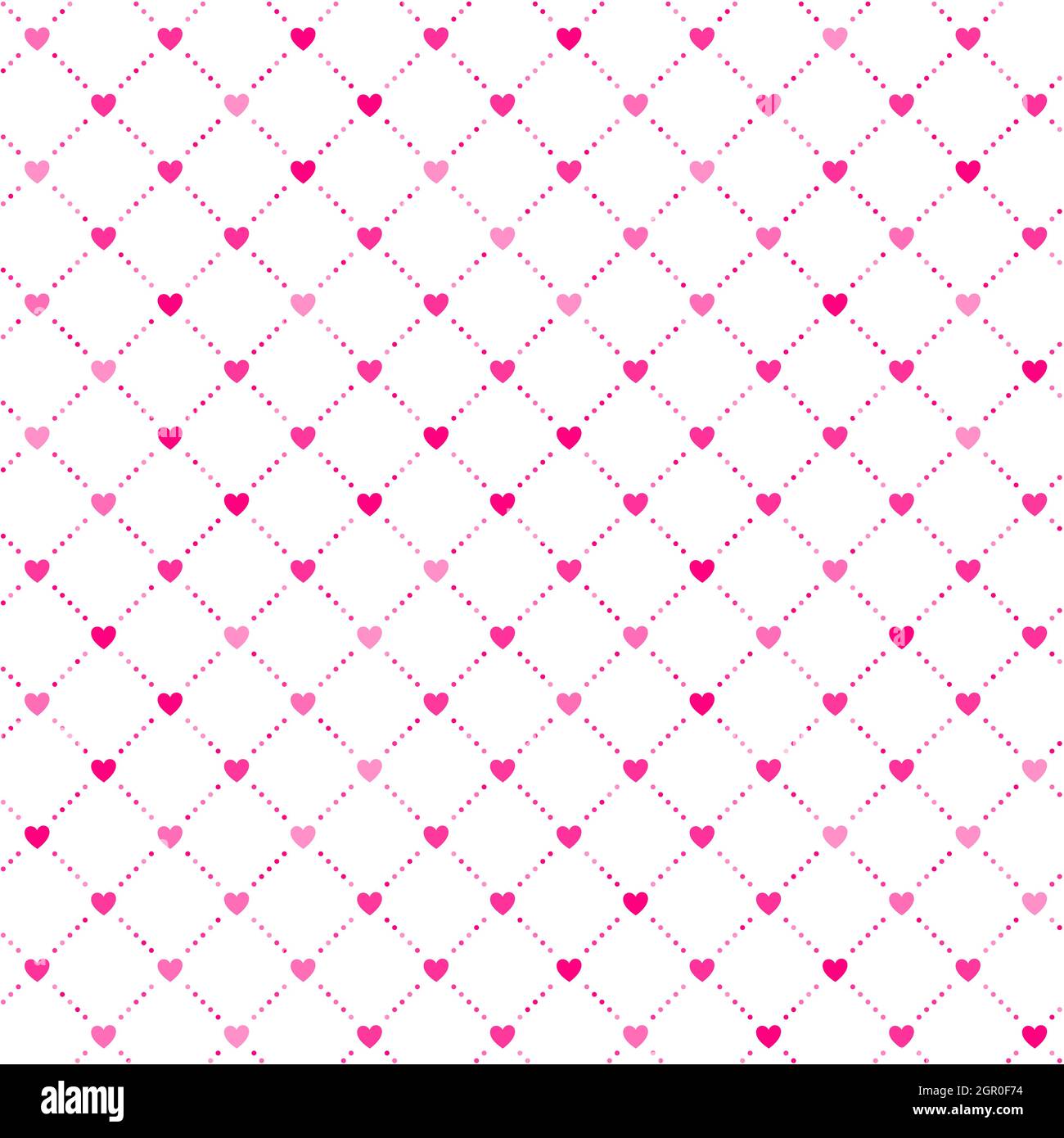 Cute little hearts in seamless pattern. Small heart shapes in different ...
