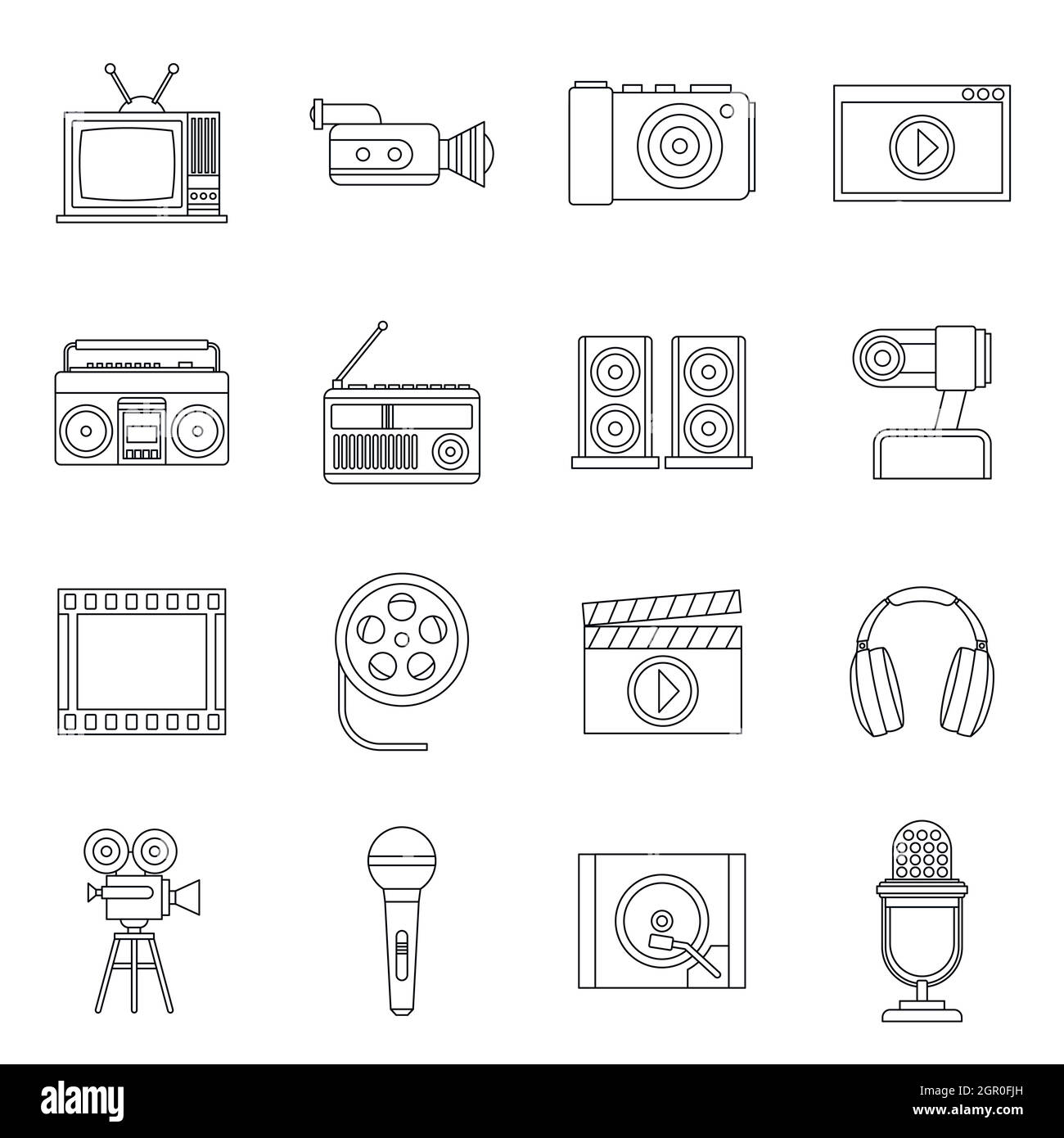 Audio video icons collection Stock Vector Images - Alamy
