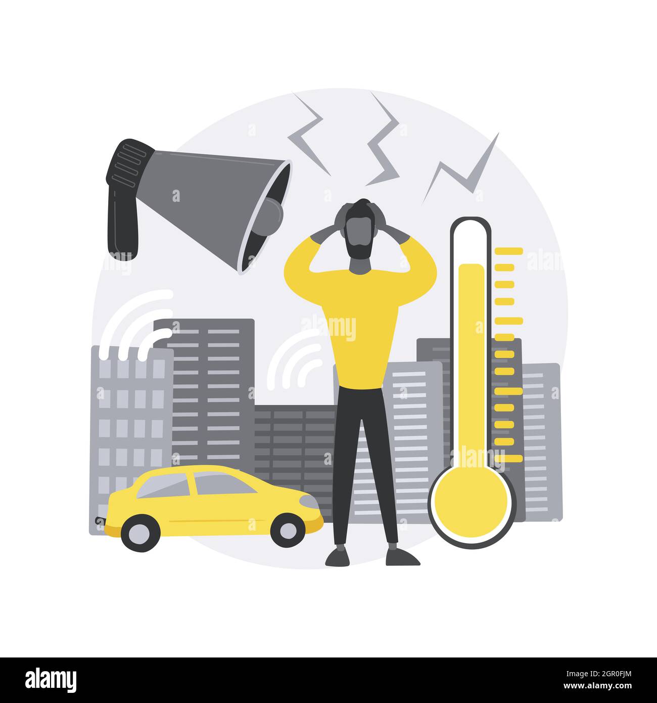 High stress levels abstract concept vector illustration Stock Vector ...