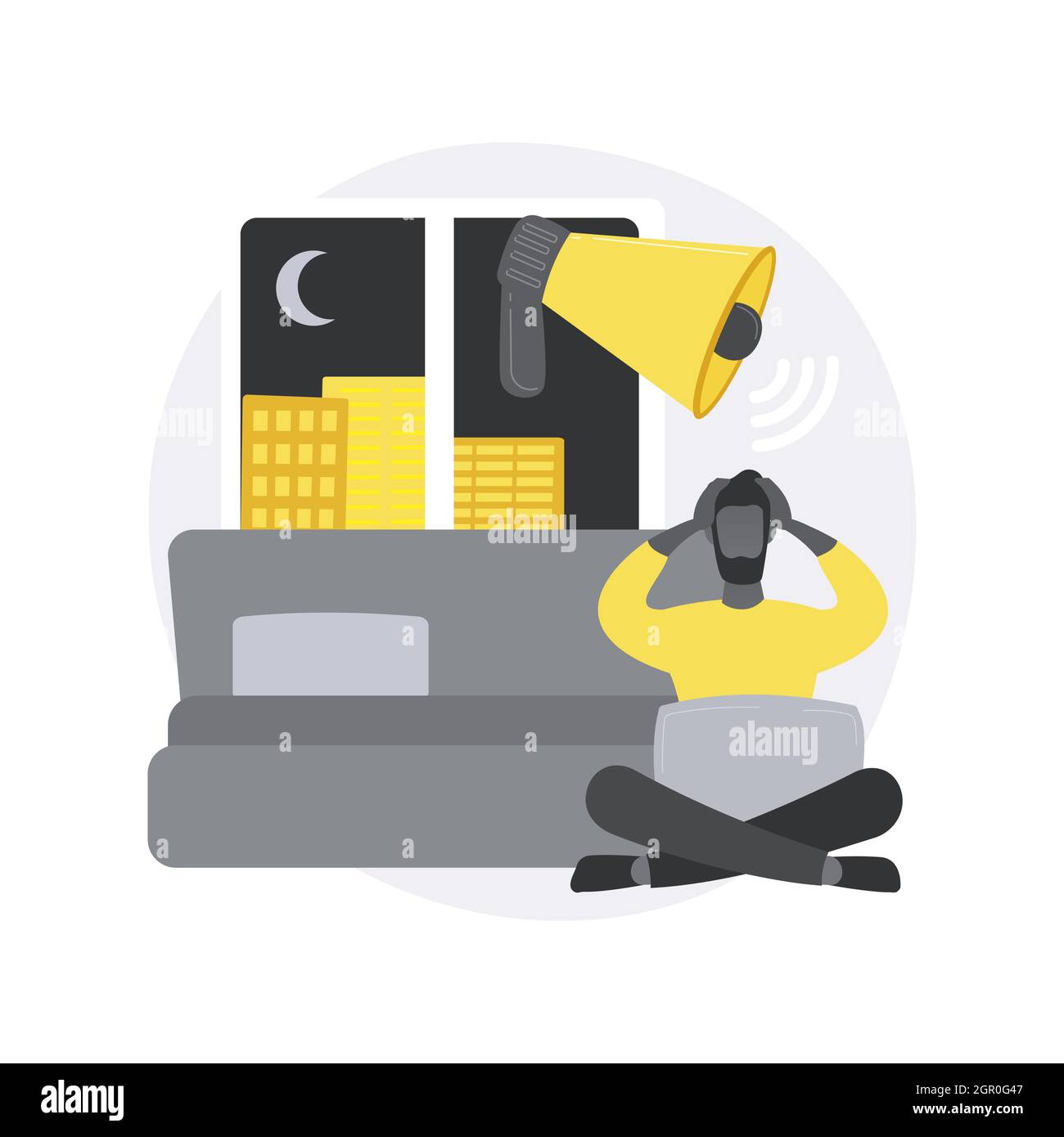 Sleep disturbances abstract concept vector illustration Stock Vector ...