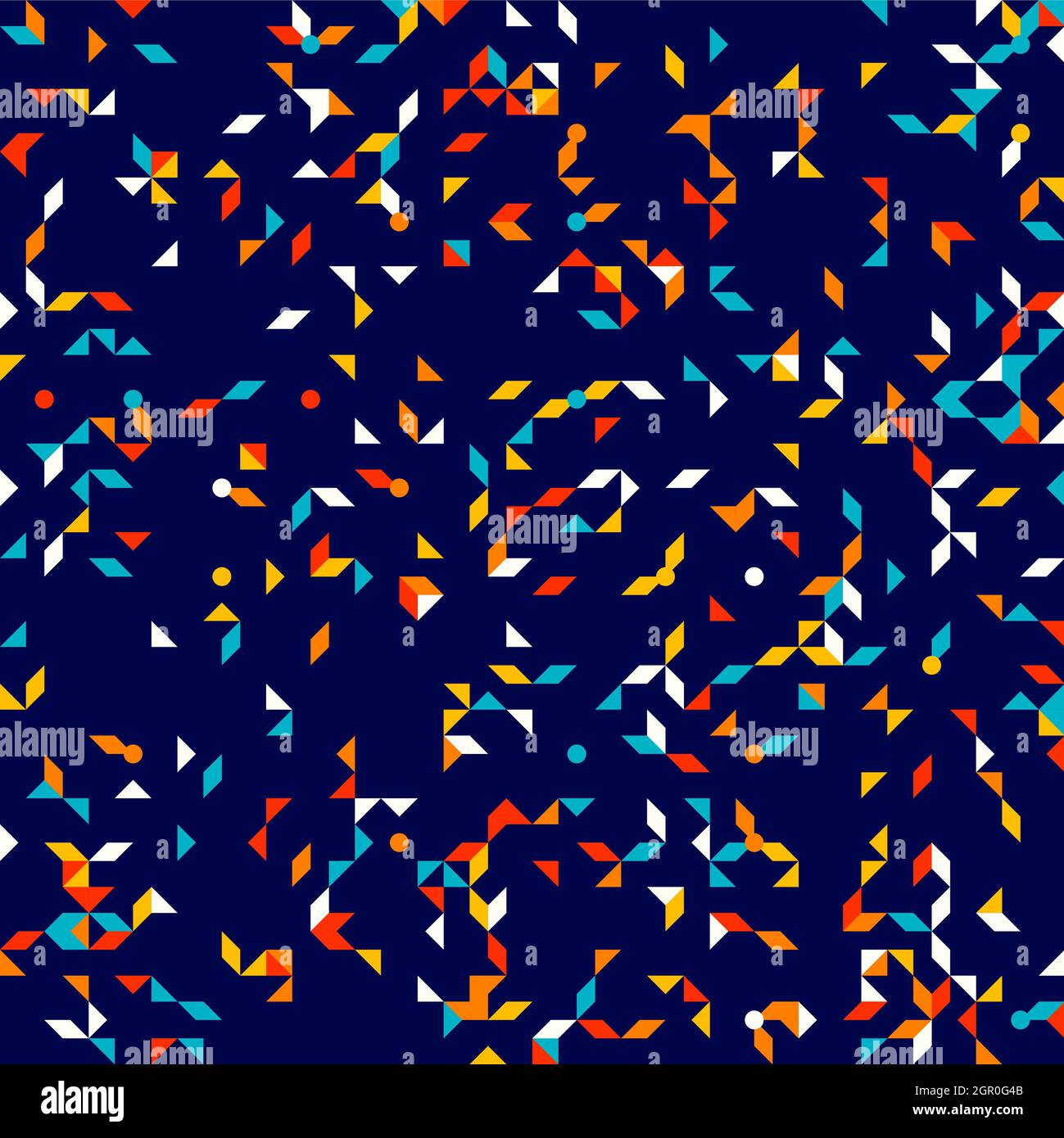 Abstract geometric pattern, small spots and dots. Colorful particles on ...