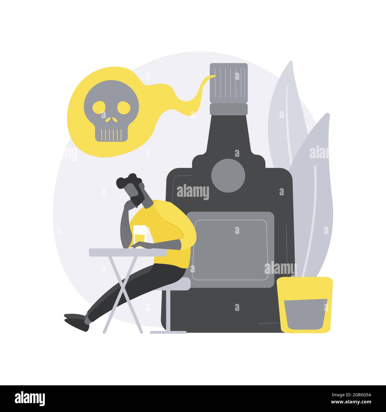 Drinking alcohol abstract concept vector illustration Stock Vector ...