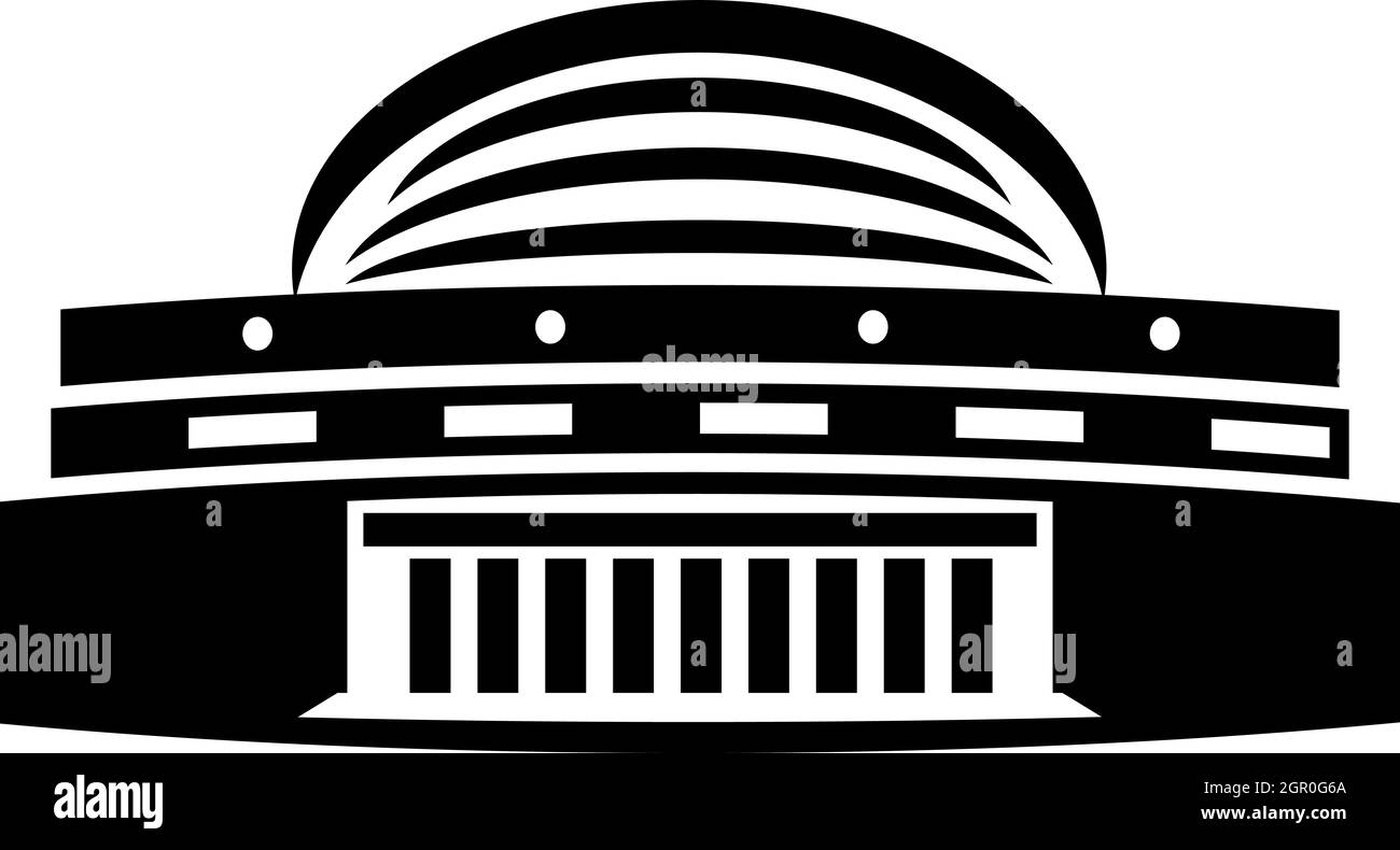 Building with a round roof icon, simple style Stock Vector Image & Art ...