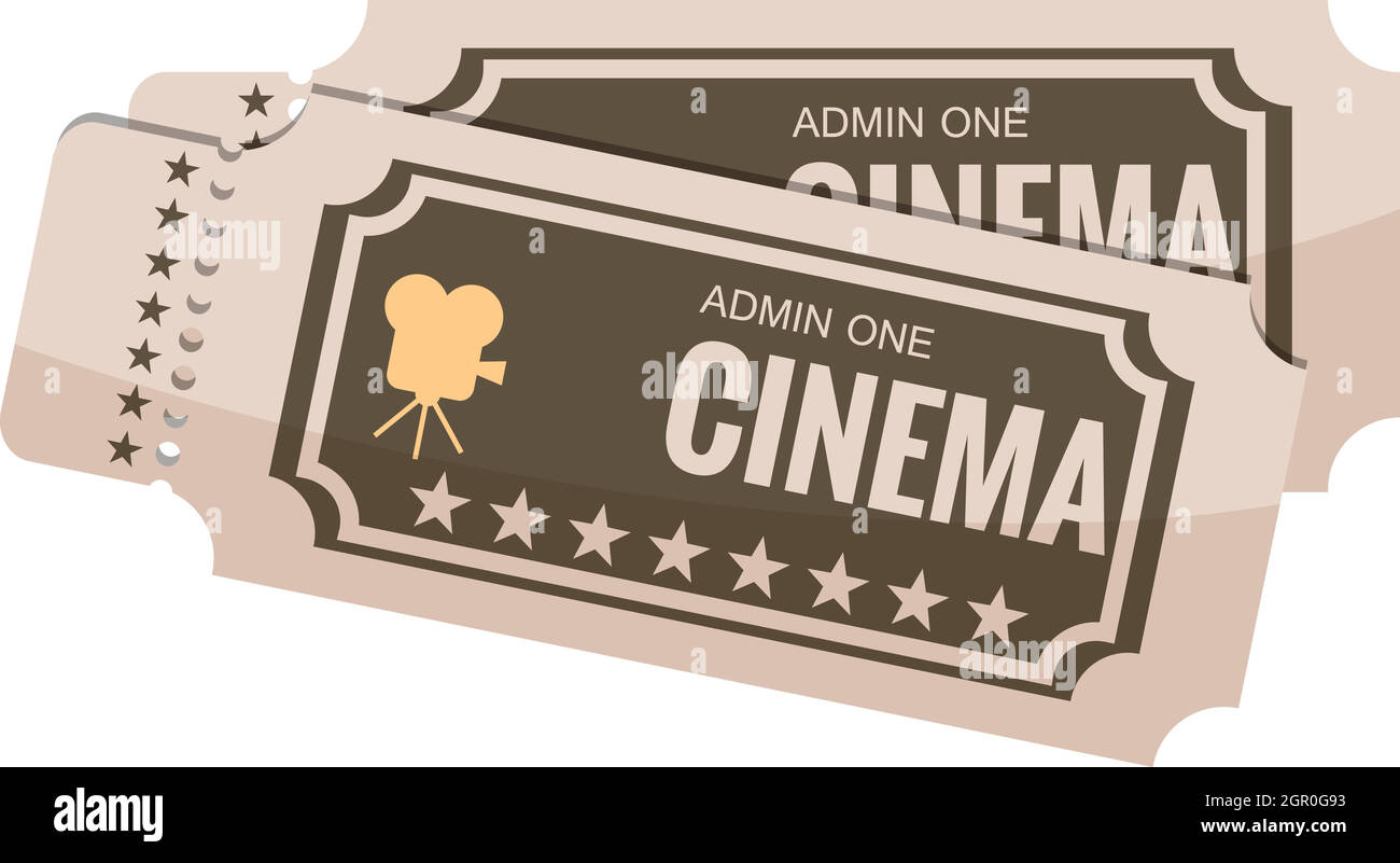 Movie ticket icon, cartoon style Stock Vector Image & Art - Alamy