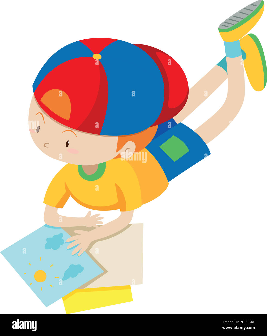 Boy looking happy Stock Vector Images - Alamy