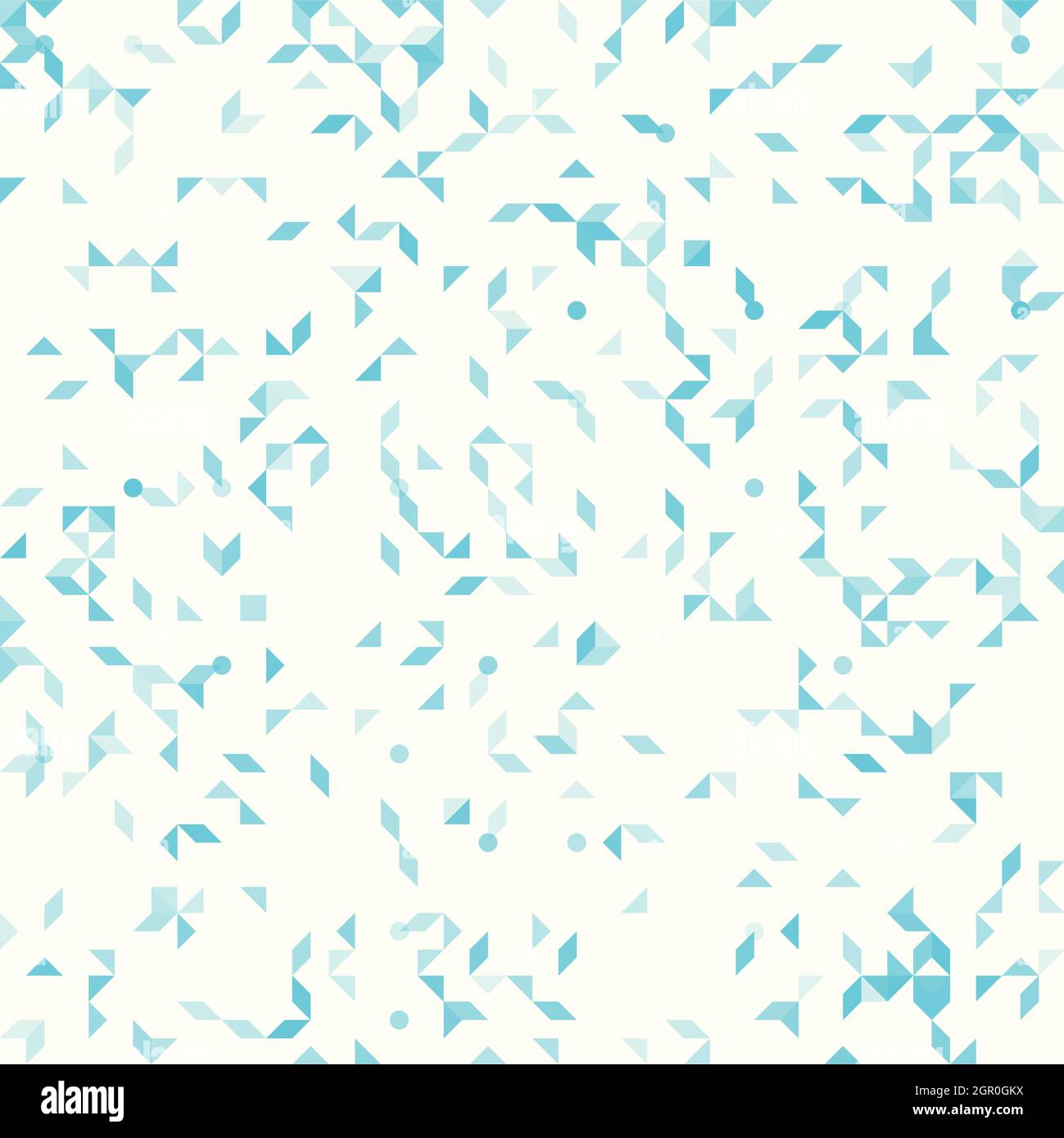Abstract geometric pattern, small spots and dots. Teal particles on ...