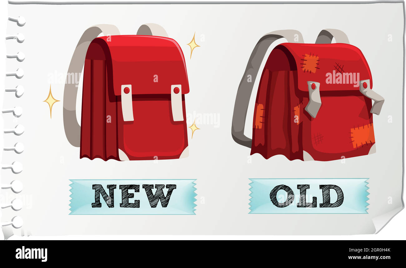 Opposite adjectives new and old Stock Vector Image & Art - Alamy