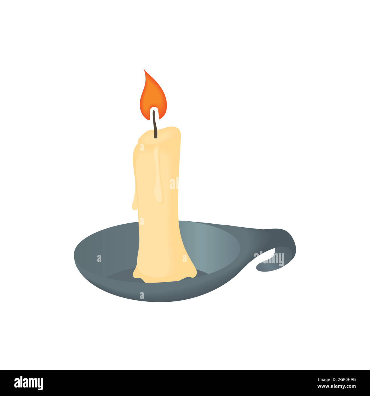 Orange candle Stock Vector Images - Alamy