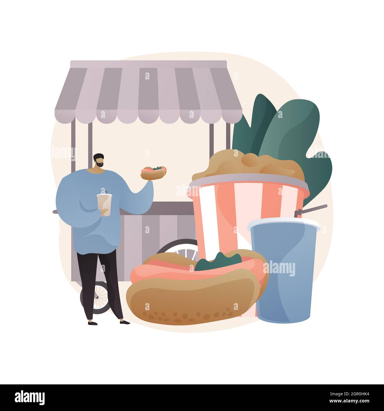Street food abstract concept vector illustration Stock Vector Image ...