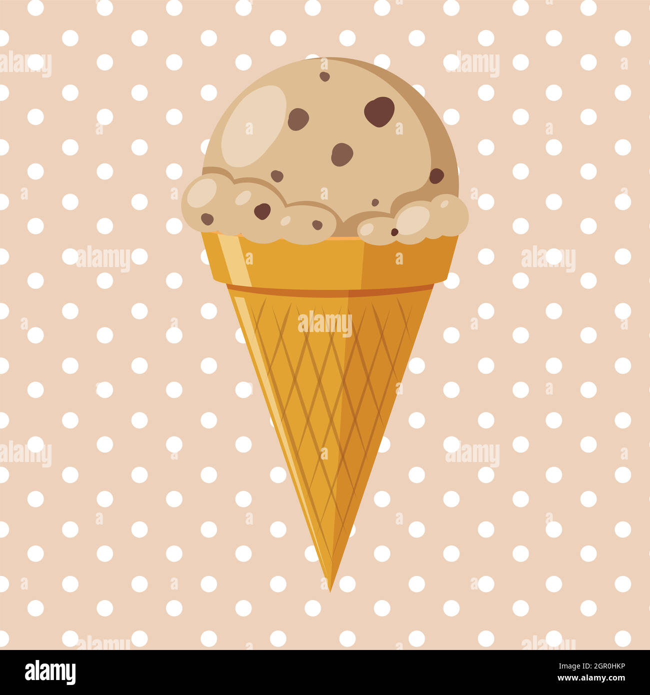 Delicious chocolate chip ice cream Stock Vector Image & Art - Alamy