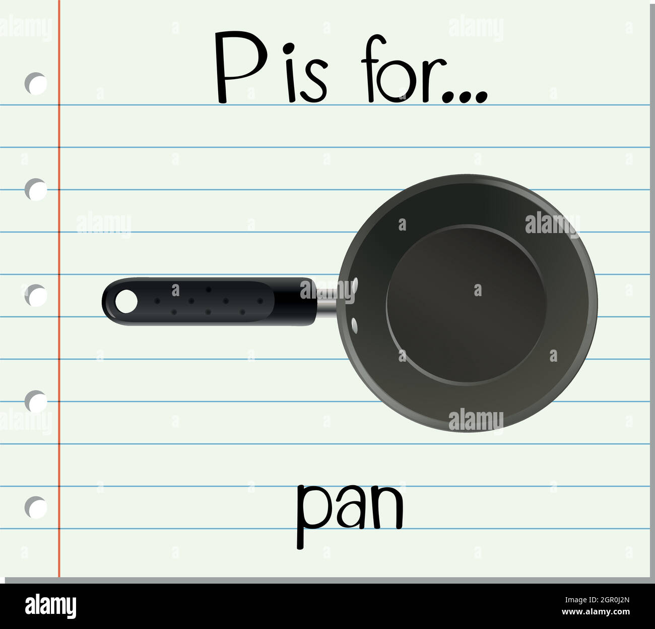 Flashcard letter P is for pan Stock Vector Image & Art - Alamy