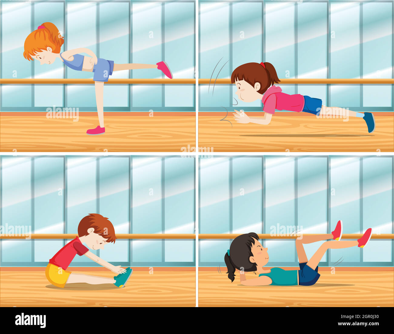 Exercise young Stock Vector Images - Alamy