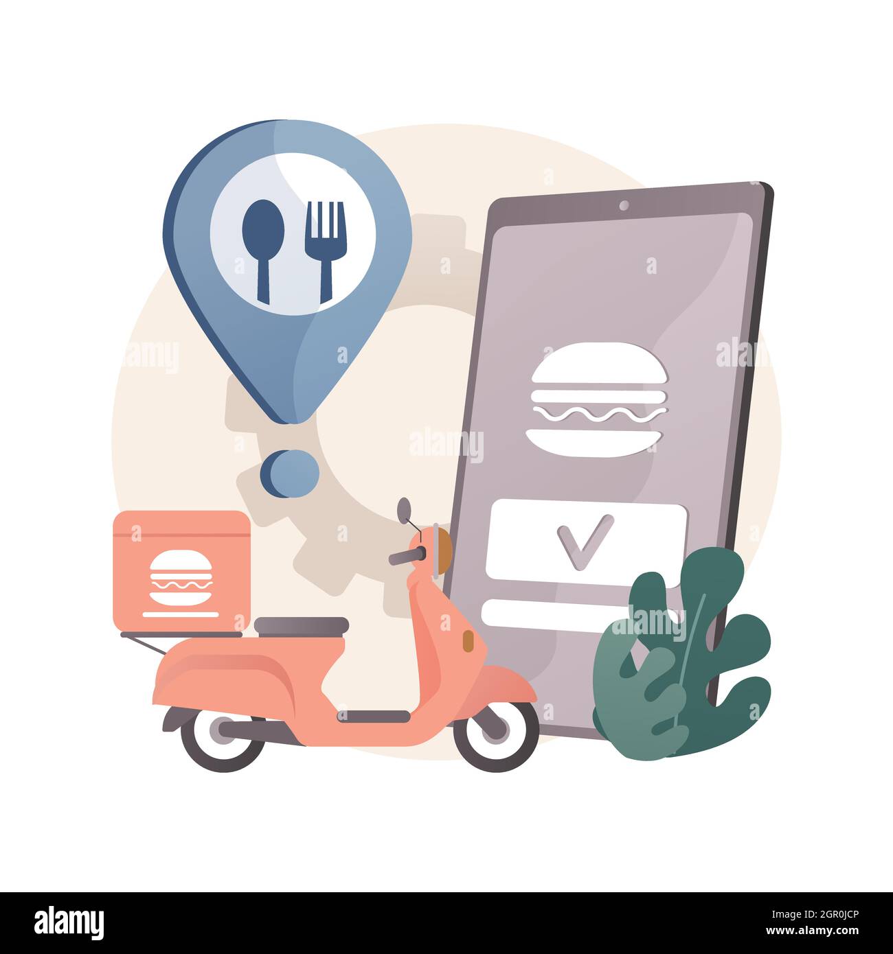 Food delivery service abstract concept vector illustration Stock Vector ...