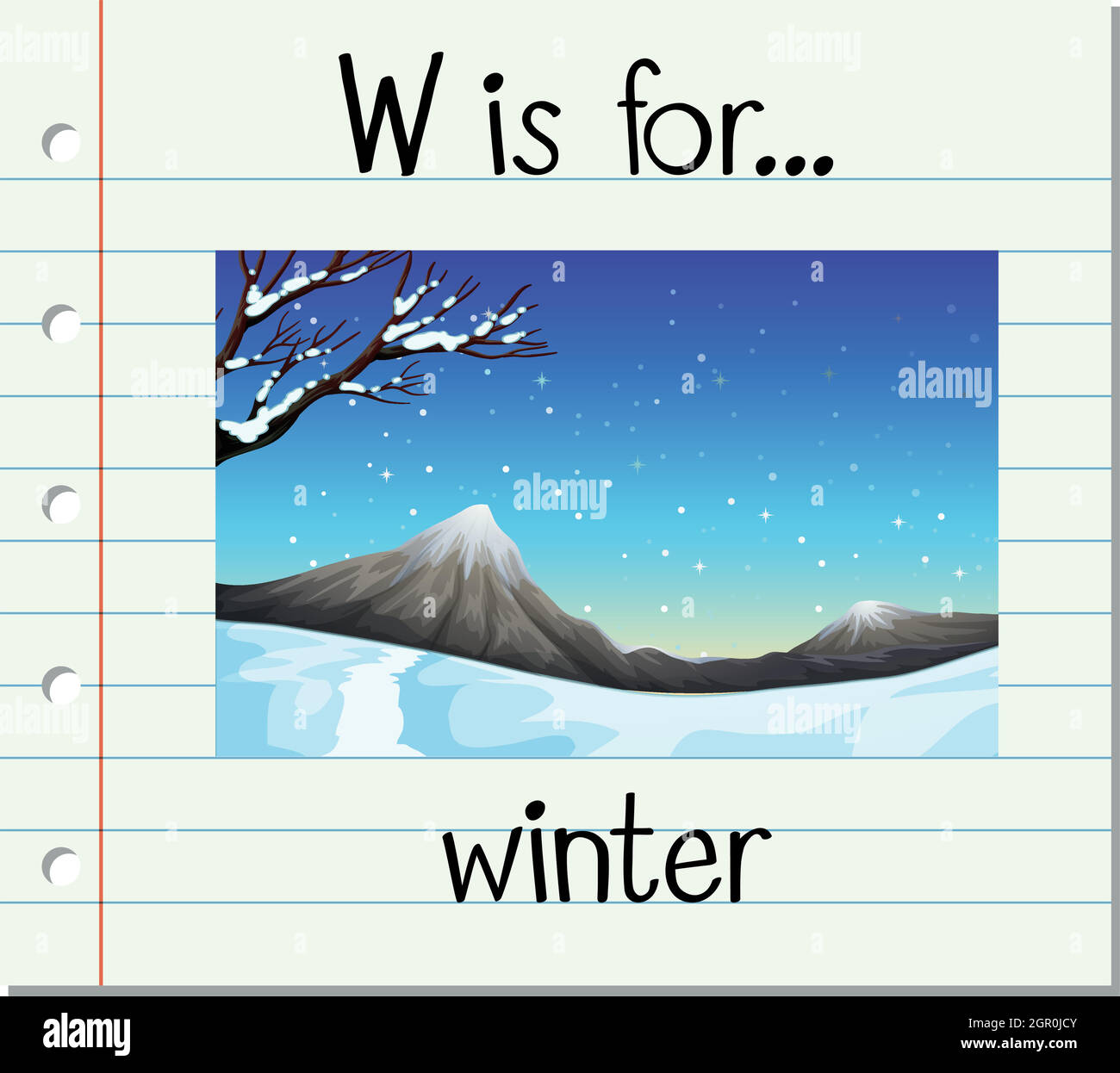 Snowy Flash Card