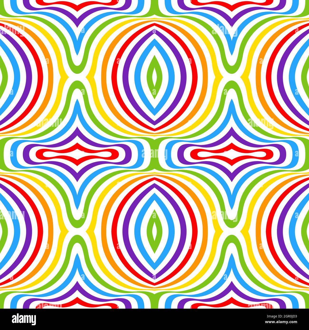 Rainbow opt art background. Seamless vector pattern. LGBT colors ...