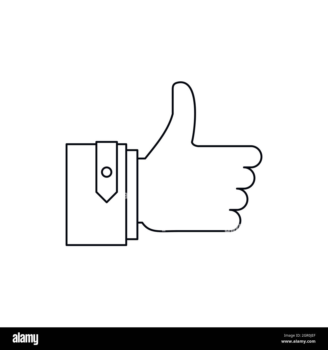 Line fist up hand Cut Out Stock Images & Pictures - Alamy