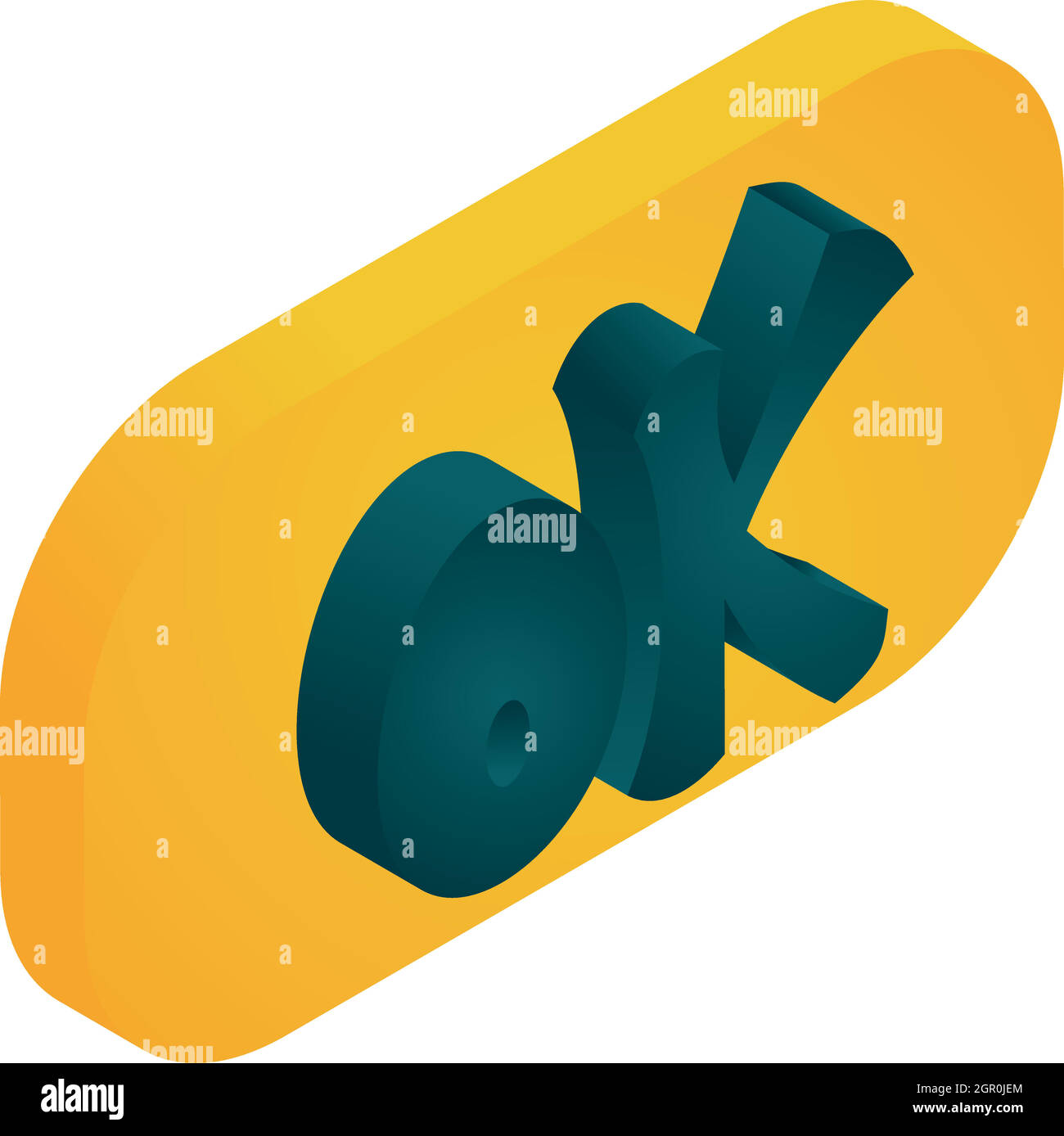 Ok button icon, isometric 3d style Stock Vector Image & Art - Alamy