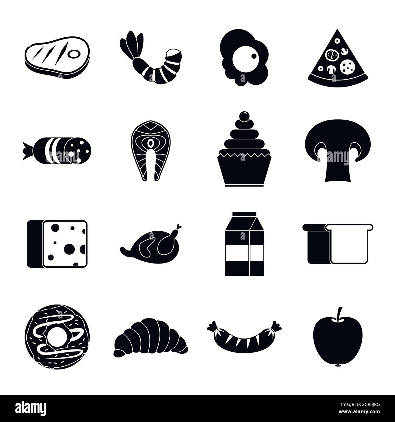 Food icons set, simple style Stock Vector Image & Art - Alamy
