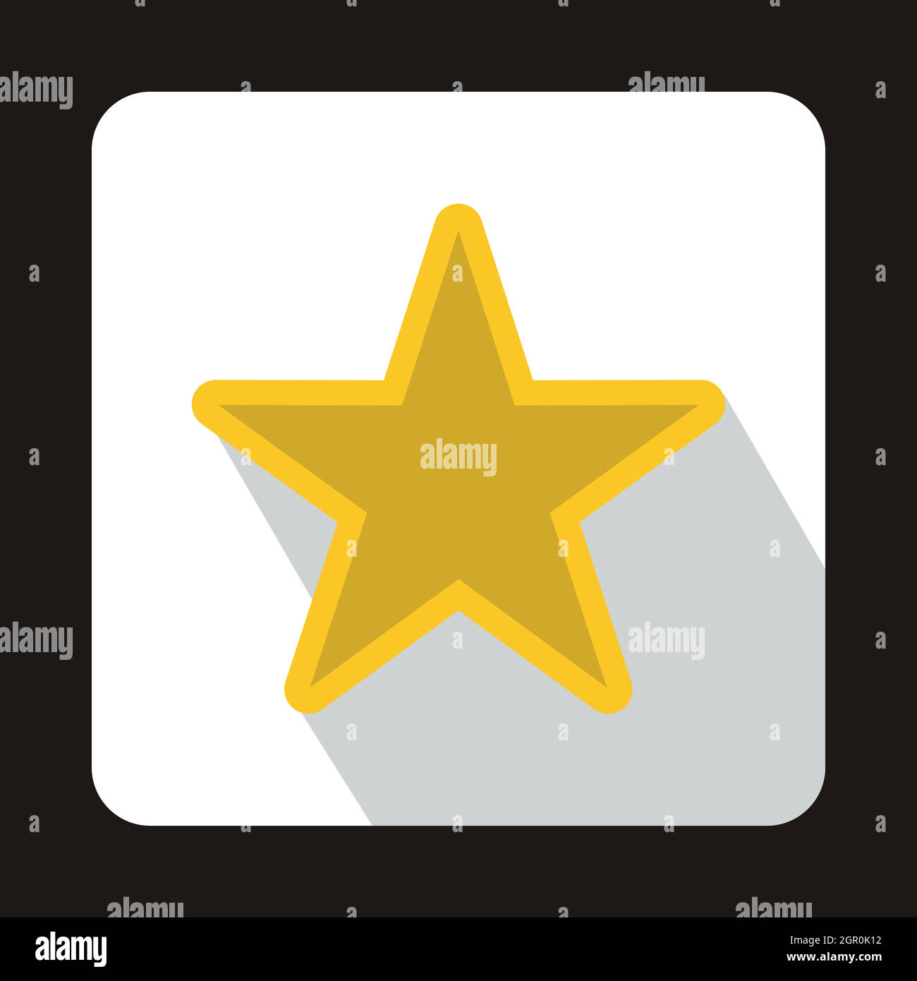 Golden star icon in flat style Stock Vector Image & Art - Alamy