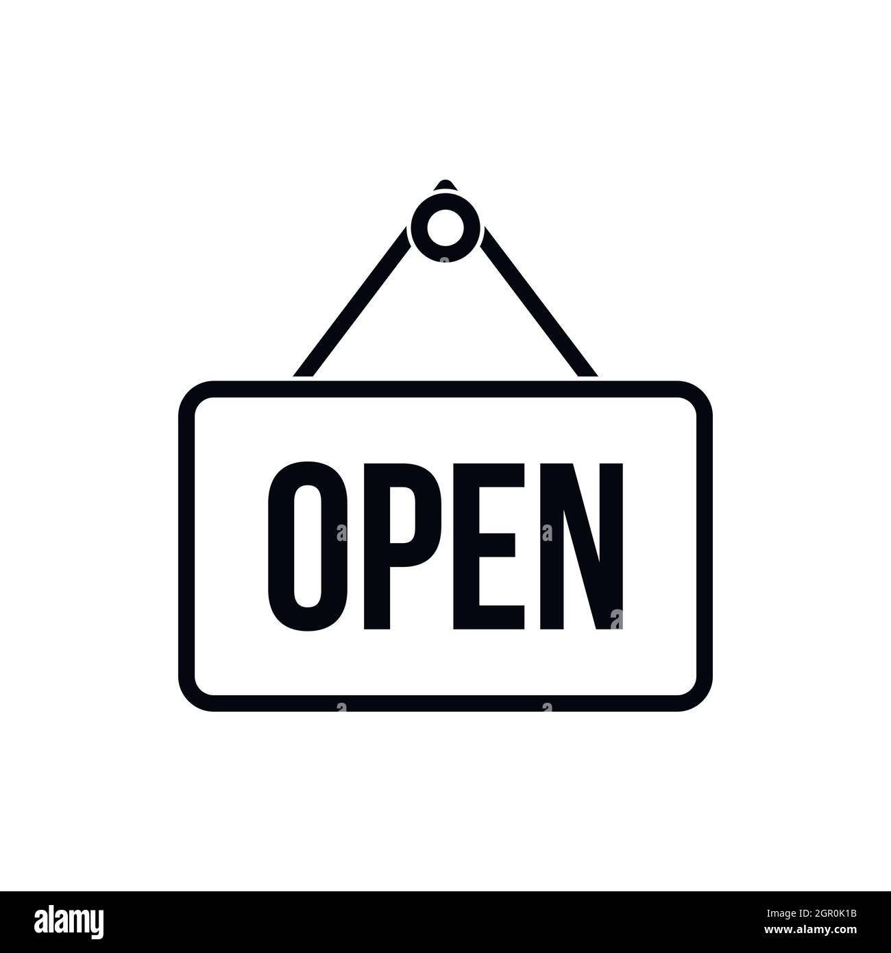 Sign open icon, simple style Stock Vector Image & Art - Alamy