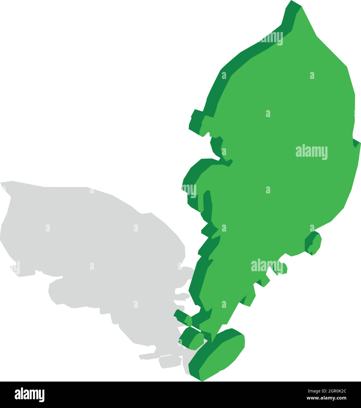 3d map south korea hi-res stock photography and images - Alamy