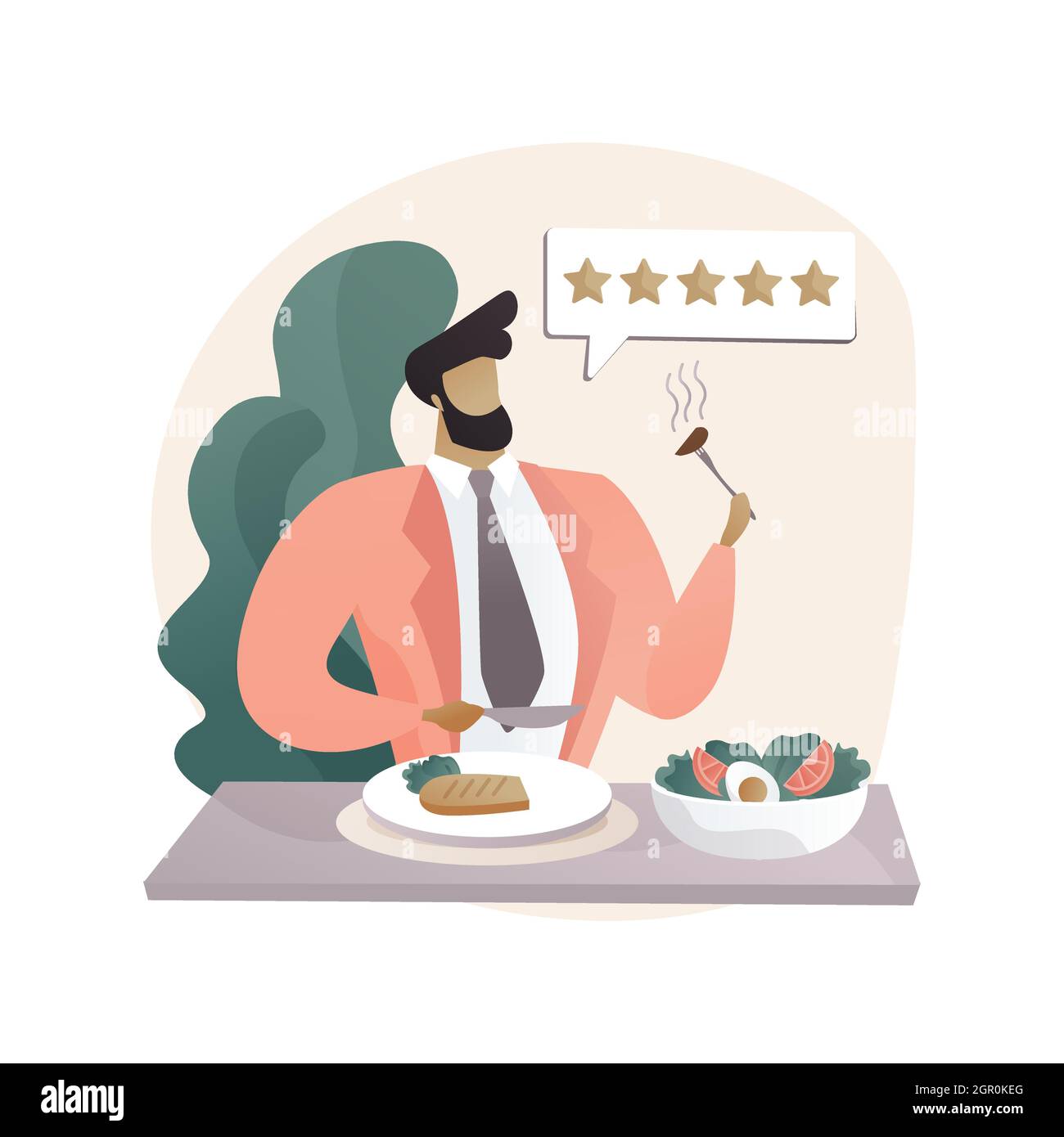 Food critic abstract concept vector illustration Stock Vector Image ...