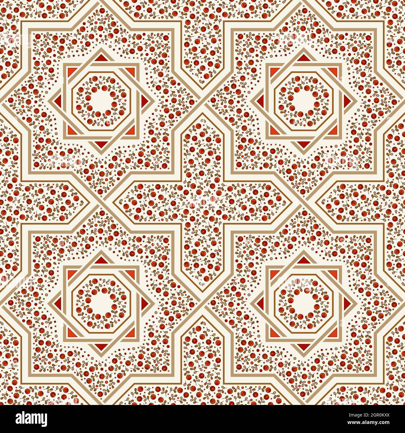 Patterned floor tile. Moroccan pattern design. Eight-ray star. Seamless ...