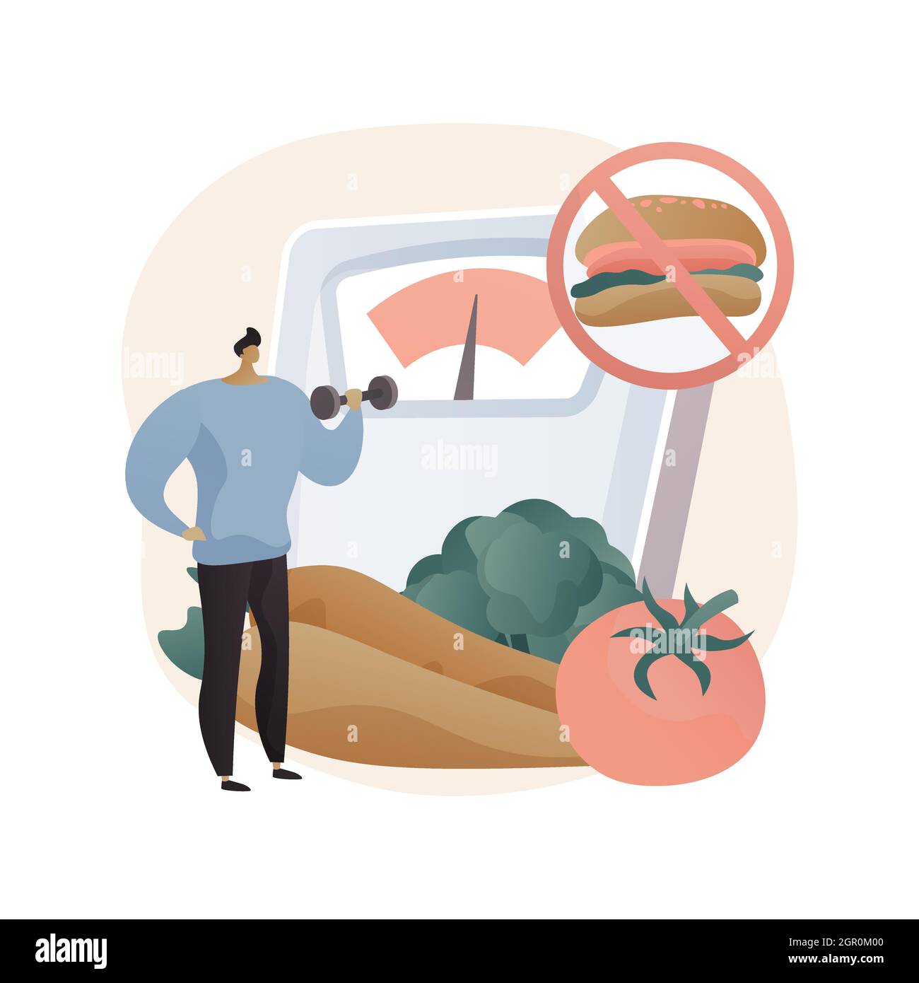 Weight loss diet abstract concept vector illustration Stock Vector ...