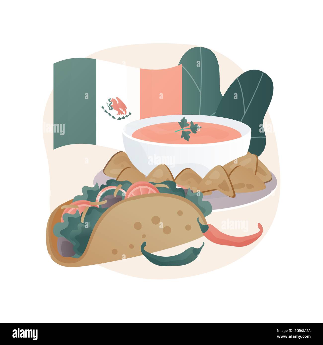 Mexican food abstract concept vector illustration Stock Vector Image ...