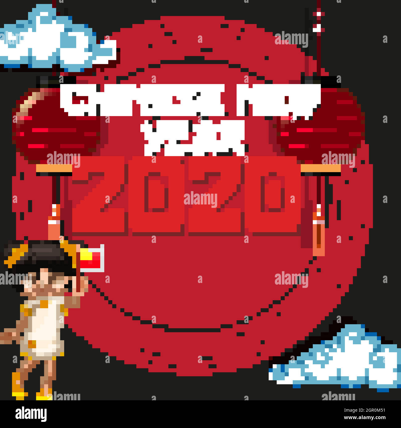 Happy new year background design for 2020 Stock Vector Image & Art - Alamy