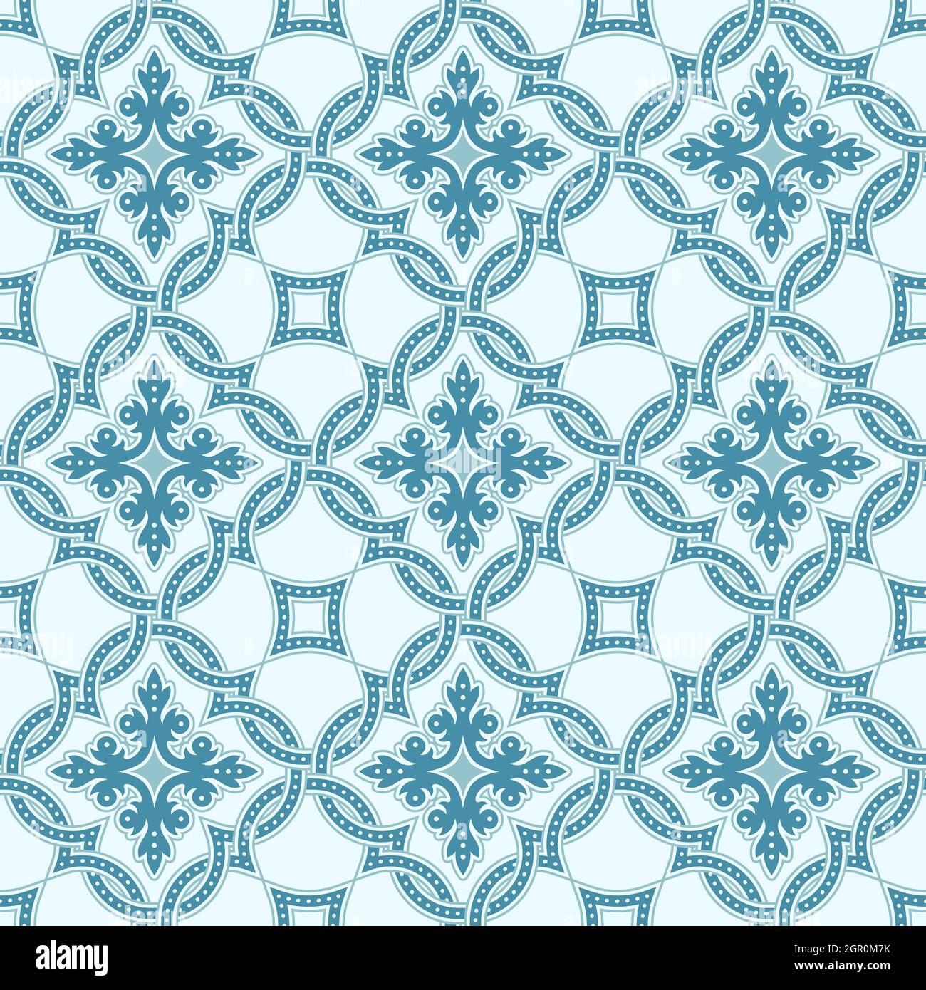 Portuguese tiles, Quatrefoil vector pattern. Tangled modern pattern ...
