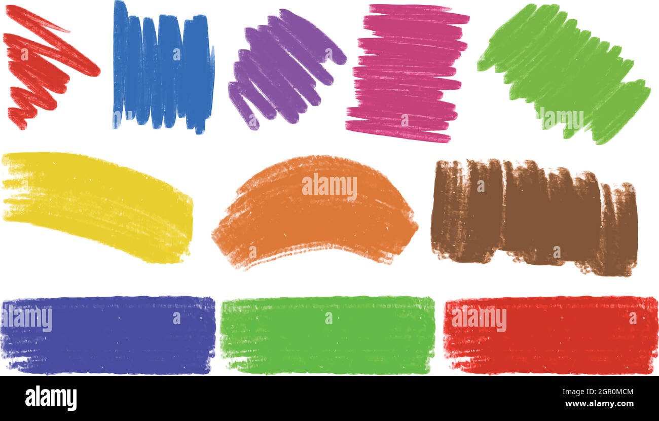 Set yellow watercolor strokes Stock Vector Images - Alamy