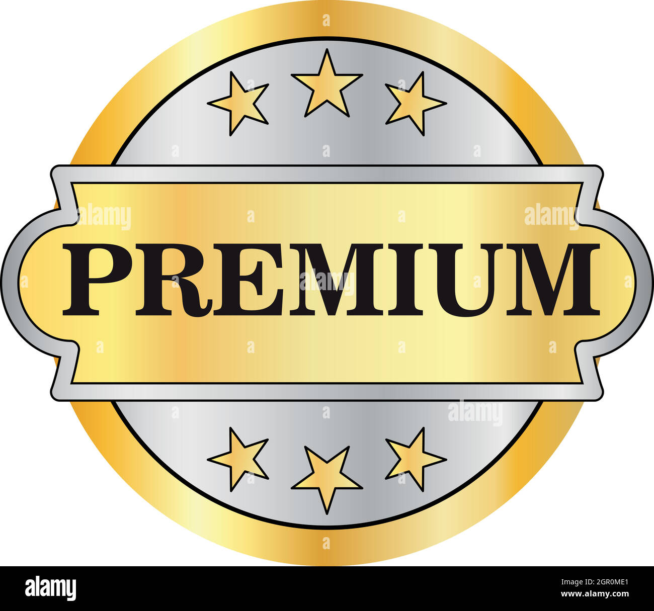 Premium golden label icon in flat style Stock Vector Image & Art - Alamy