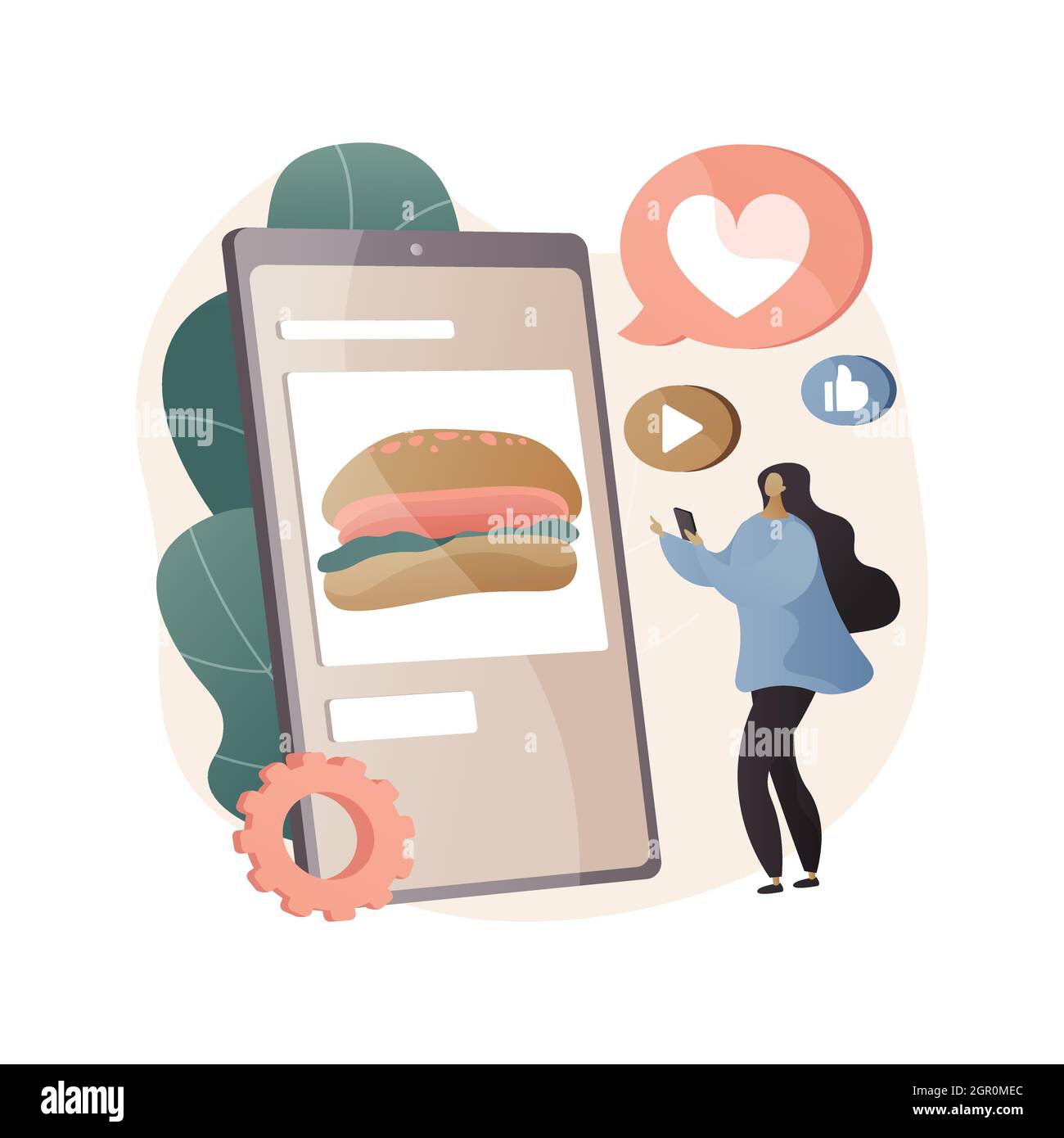 Food blogging abstract concept vector illustration Stock Vector Image ...